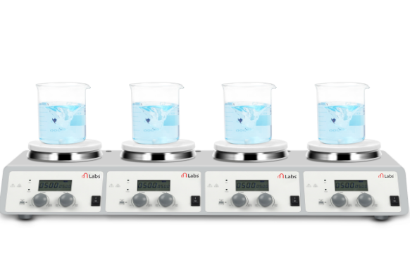 mLabs-4 Channel LCD Digital Hotplate Magnetic Stirrer – mLabs India